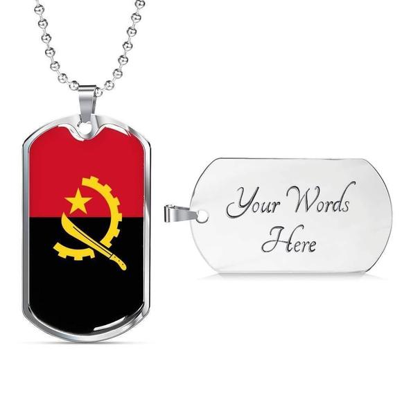 Express Your Love Gifts | Jewelry | Angola Flag Necklace Angola Flag ...